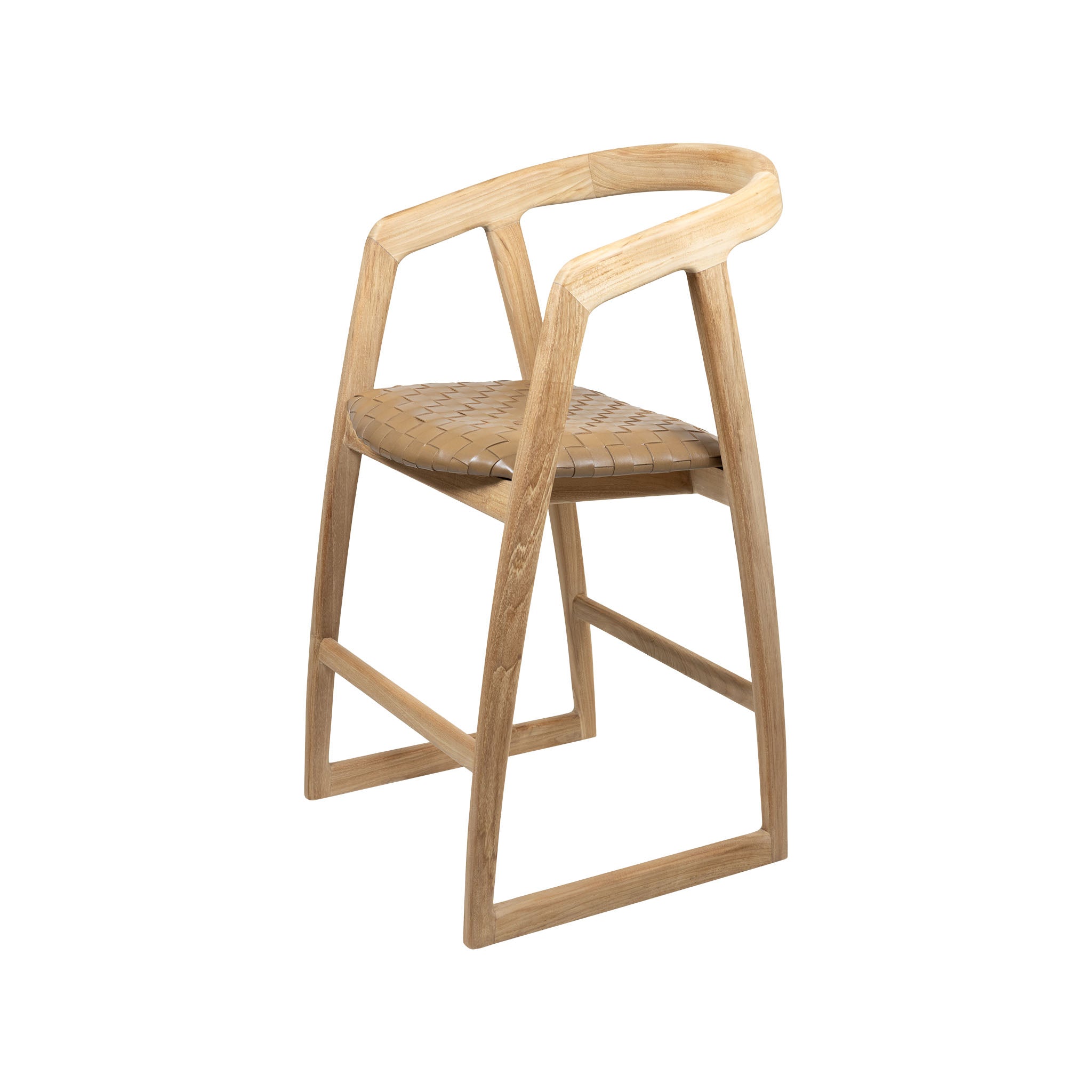Mabel | Kitchen Stool Leather Sand – The Styling Republic