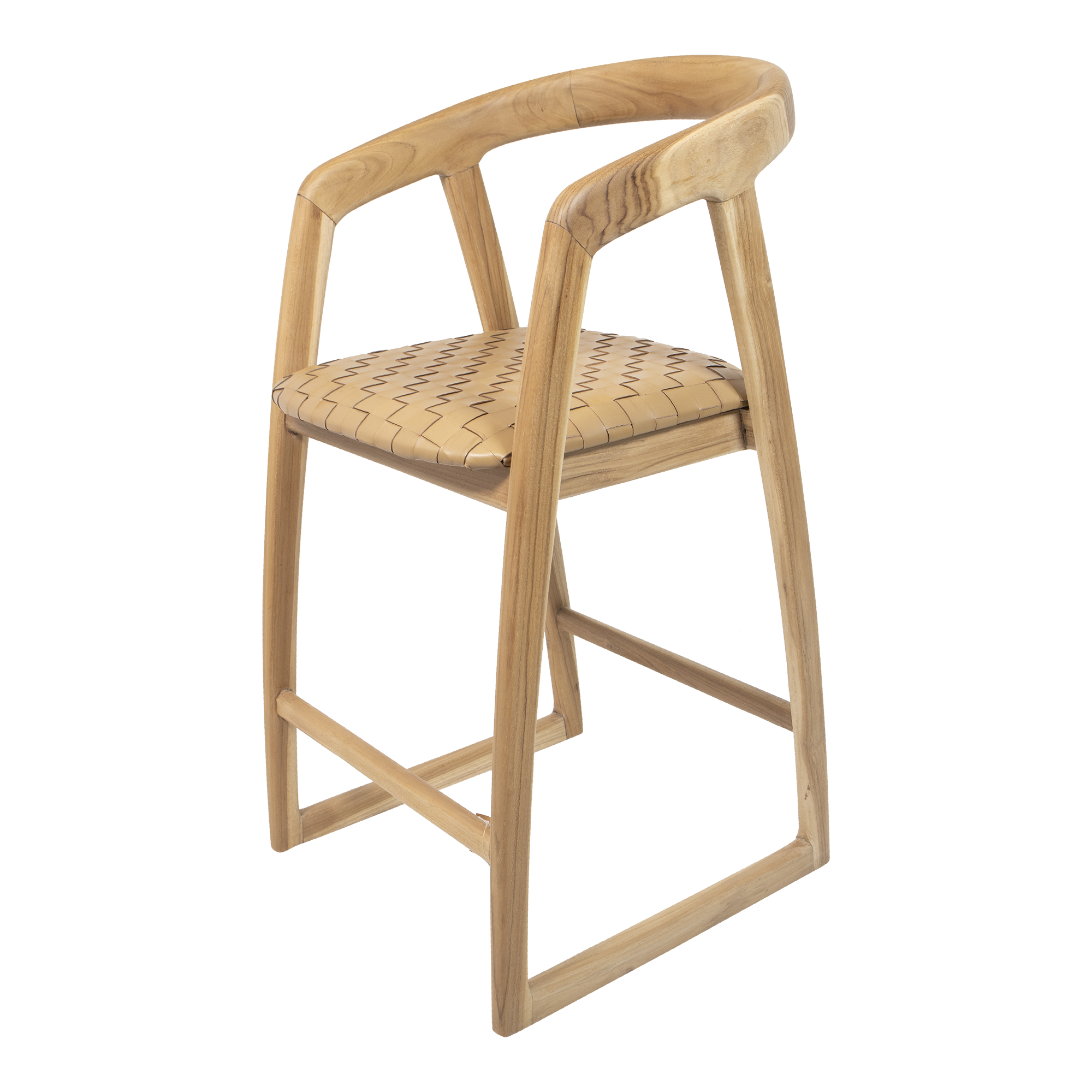 Mabel | Kitchen Stool Leather Sand – The Styling Republic