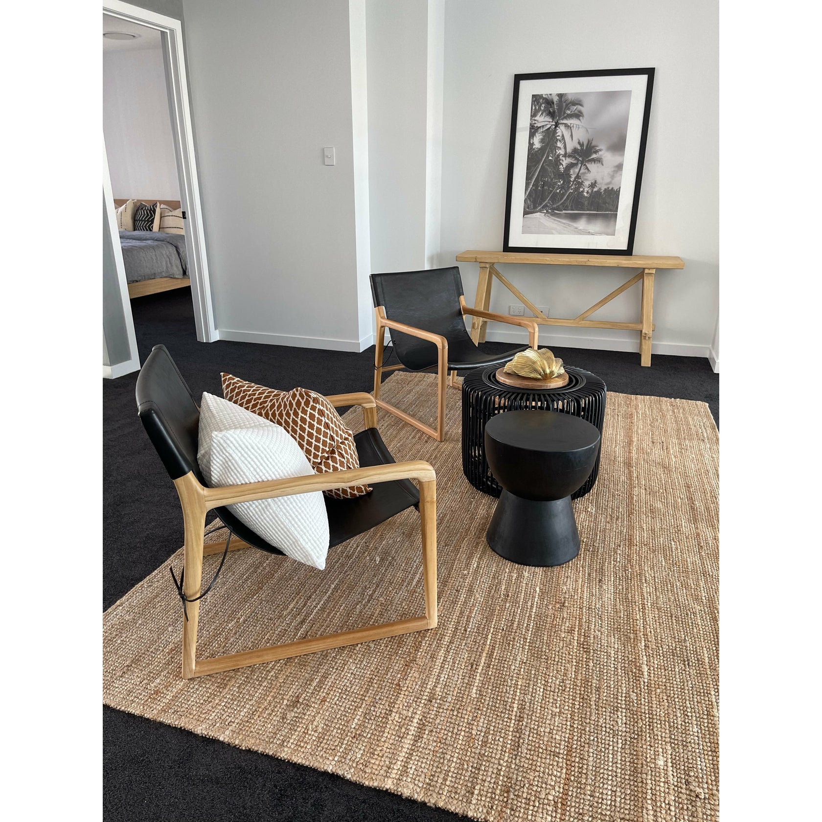 Black Suar Timber Side Table | The Styling Republic